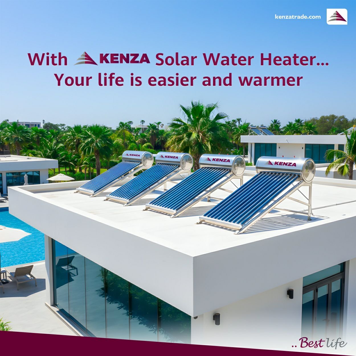 KENZA Solar Water Heaters | Efficient, Reliable
